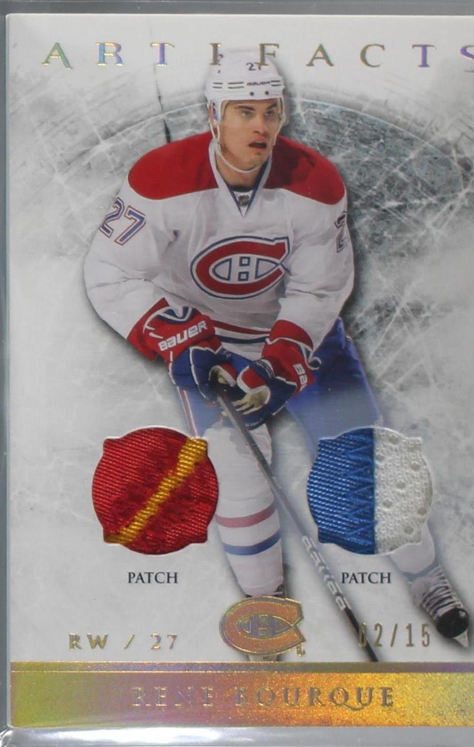 2012-13 Upper Deck Artifacts - Rene Bourque #76 Gold Spectrum Patch /15 ...