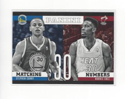 2012-13 Panini Matching Numbers #19 Norris Cole/Stephen Curry Warriors ...