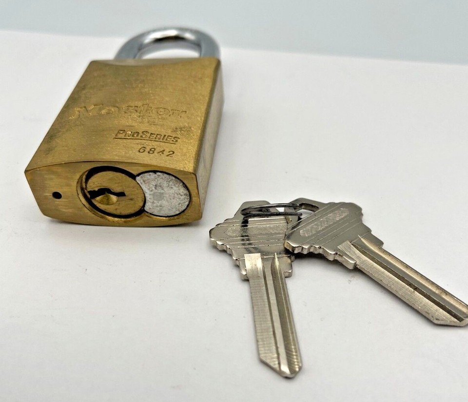 MASTER LOCK, REKEYABLE PADLOCK, PRO SERIES 6842, SCHLAGE KEYWAY, NONE ...