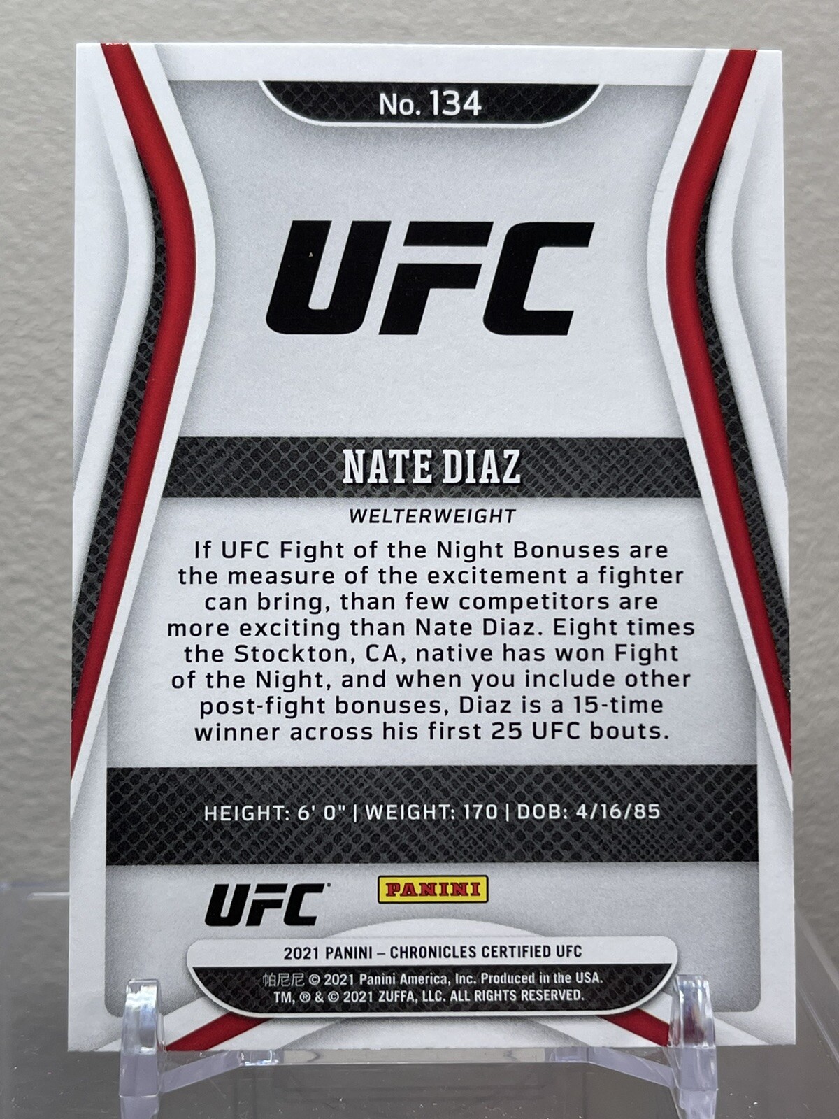 2021 Panini Chronicles Certified UFC NATE DIAZ #134 | eBay