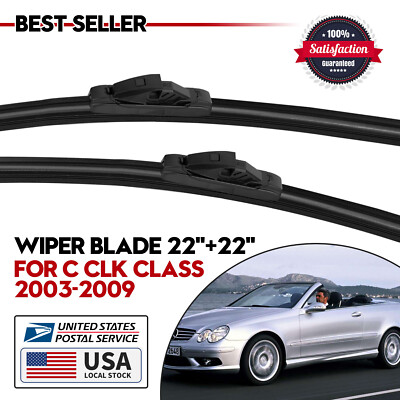 OEM Windshield Wiper Blade Set of 2×22inch Fits For Mercedes-Benz C CLK ...