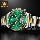 Automatic Mechanical Waterproof Watch Men's OLEVS Luxury Men Date Strap ...