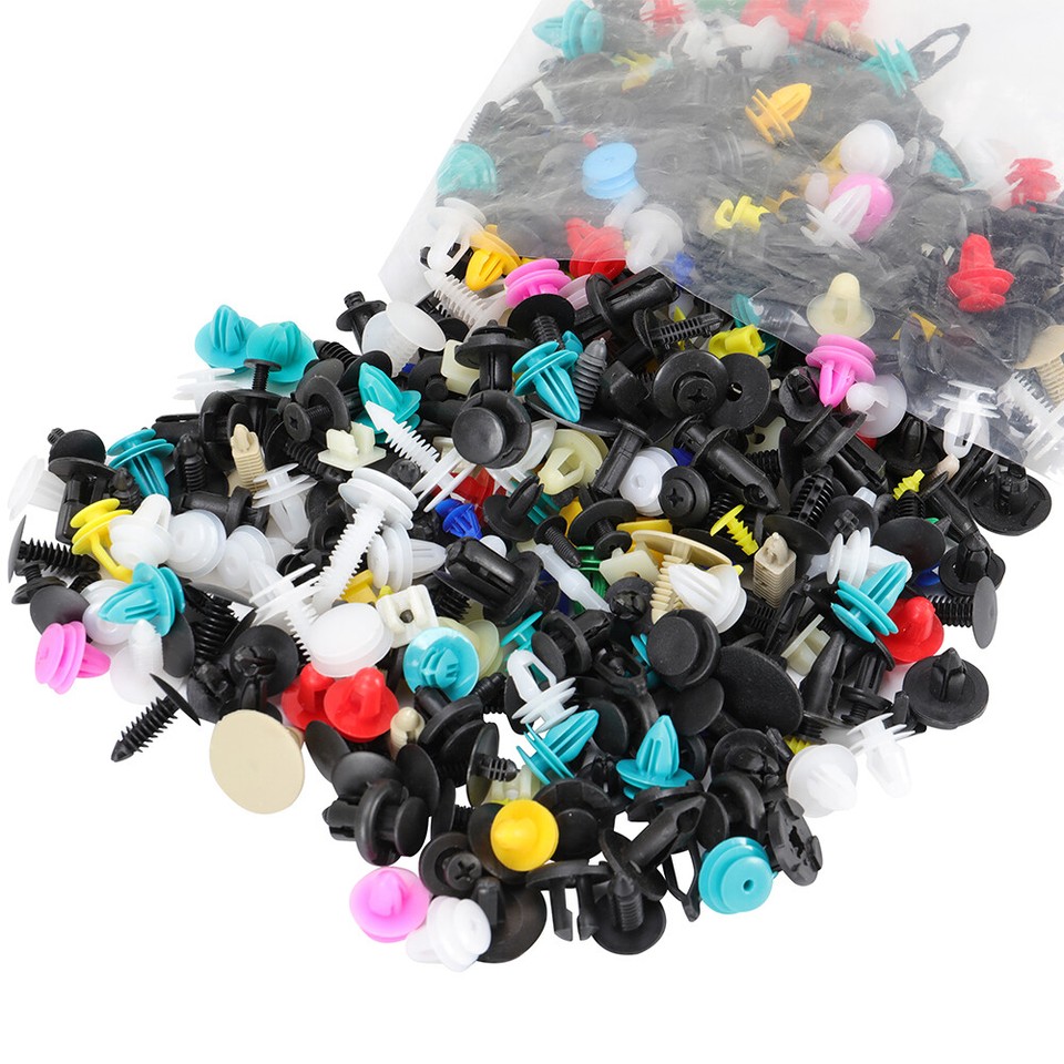 500PCS Plastic Car Body Push Pin Rivet Fasteners Trim Moulding Clip ...