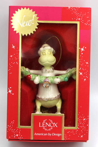 Lenox Dr Seuss Grinch Stealing The Garland Christmas Holiday Ornament ...