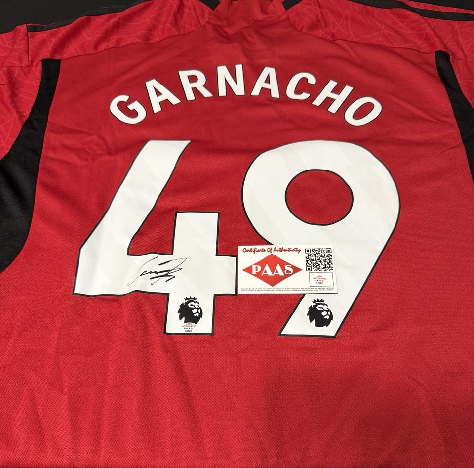 Alejandro Garnacho Signed Autographed Manchester United Pro Style ...