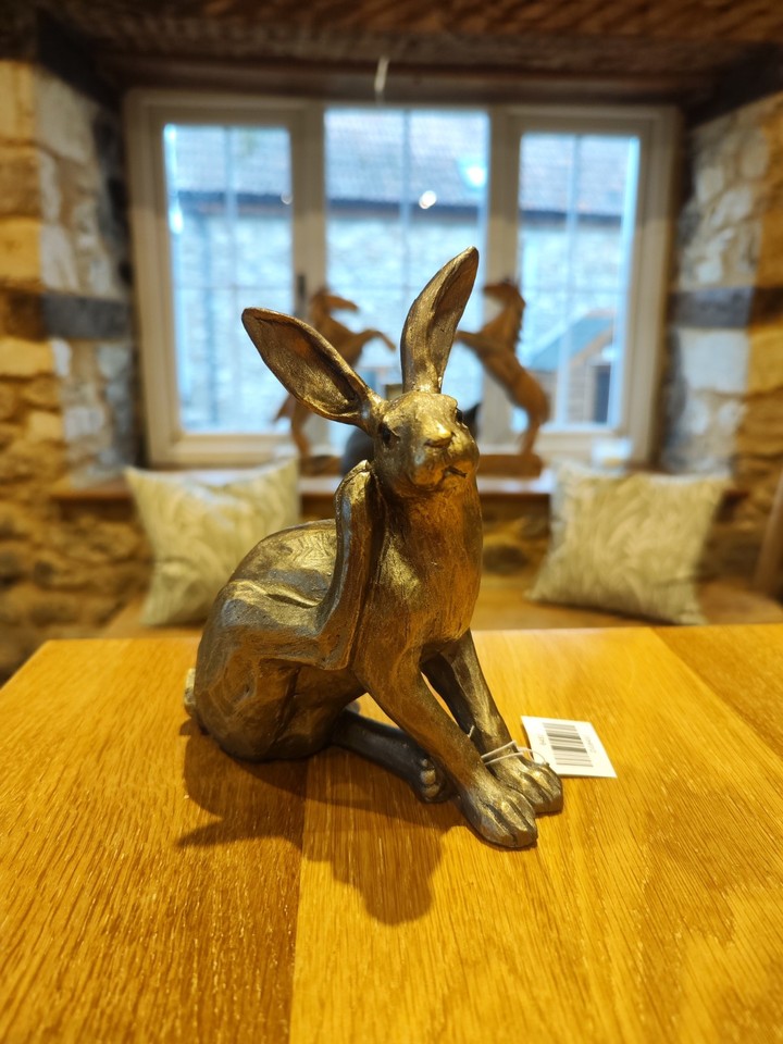 Animal Ornaments for Living Room Scratching Hare Rabbit Sculpture ...