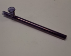 8" PURPLE CLEAR GLASS STRAIGHT ROUND STEAMROLLER TOBACCO SMOKING HAND ...