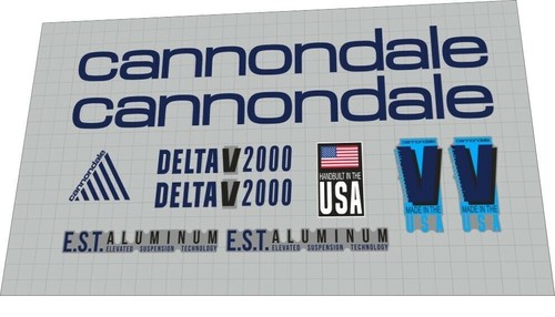 Cannondale Delta V2000 1993 Decal Set | eBay