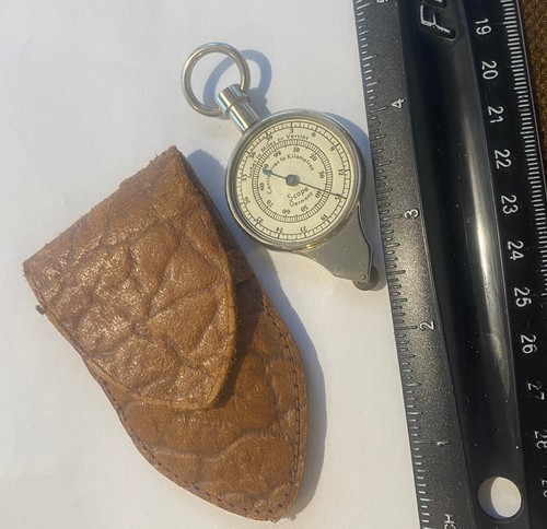 VINTAGE OPISOMETER? DOUBLE SIDED MAP MEASURING TOOL GAUGE DEVICE MADE ...