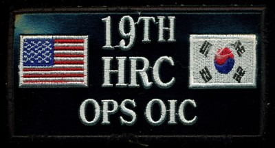 US Army 19th HRC OPS OIC Korea Patch OS-2 | eBay
