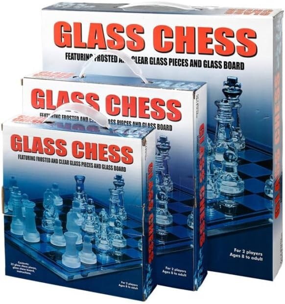 Classic Glass Chess Set - Stylish 32-Piece Board Game, Unique Gift for ...