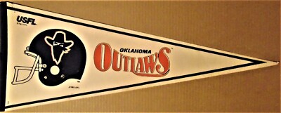 OKLAHOMA OUTLAWS ORIGINAL USFL TEAM FULL SIZE PENNANT - FREE SHIPPING ...