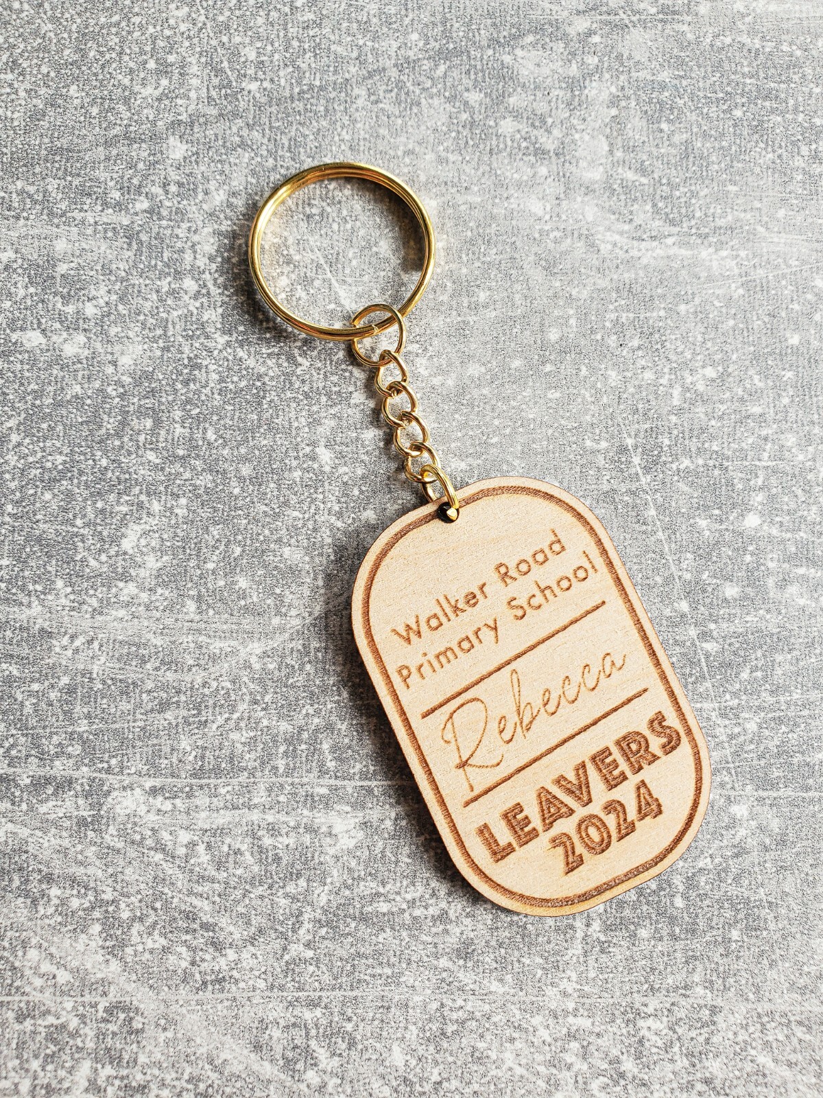 School Leaver 2025 Personalised Wooden Keyring Gifts Teacher Pupil ...