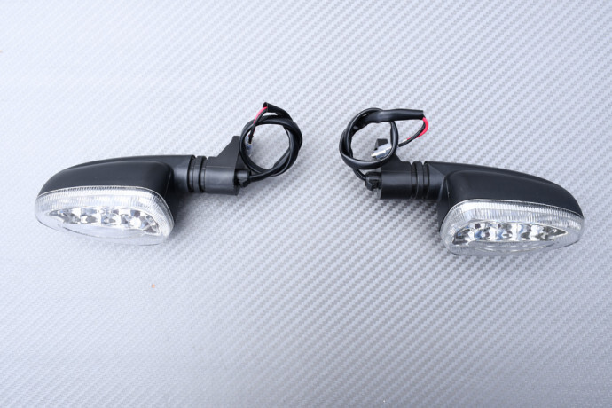 Pair of White Clear Led Front Turn Signals APRILIA Dorsoduro 750 2008 ...