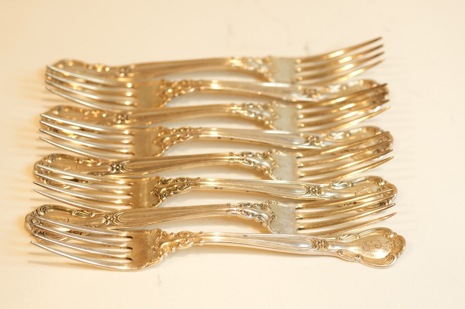 Share Gorham Sterling Silver Chantilly Lion & Anchor Dinner Fork “L ...