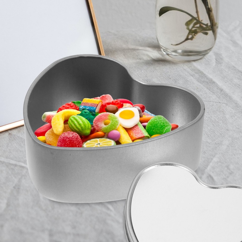 Candy Container Small Boxes Heart Shape Storage Tin Empty Tins Bulk ...