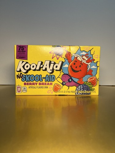 🔵 New Kool-Aid No Skool Berry Break Raspberry Soft Drink 10-Pouches 60 ...
