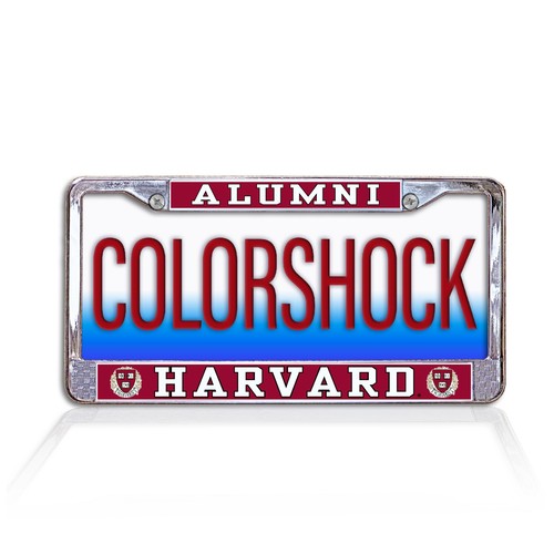 Harvard University Alumni On Red Background Metal License Plate Frame ...