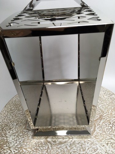PartyLite Infinite Reflections Silver Carriage Lantern P92295 New no ...