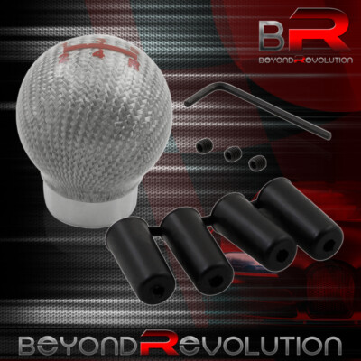 M8X1.25 M10X1.5 M12X1.25 Carbon Silver 5 Speed Manual Stick Shift Knob ...