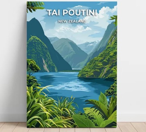Tai Poutini, New Zealand Travel Poster | eBay