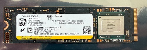 Dell Micron 3400 M.2 2048GB 2TB GEN 4 NVME SSD MTFDKBA2T0TFH VX5CD | eBay