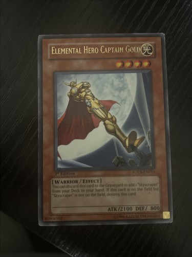 Elemental Hero Captain Gold FOTB-EN014 Force of the Breaker 1st Edition ...