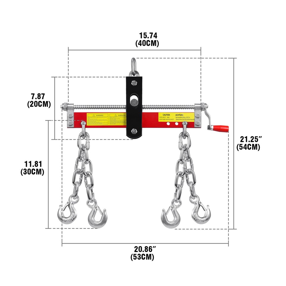 2000/4000 LBS Heavy Duty Engine Hoist Leveler Cherry Picker Shop Crane ...