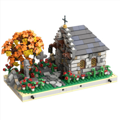 Medieval Small Cemetery with a Tomb Building Toys Set 1281 Pieces New ...