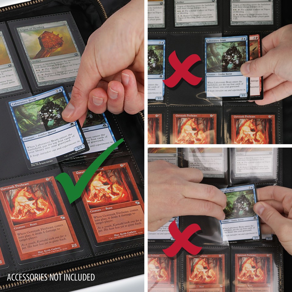 ENHANCE Trading Card Album - 12 Pocket Side Loading Card Binder for 624 ...