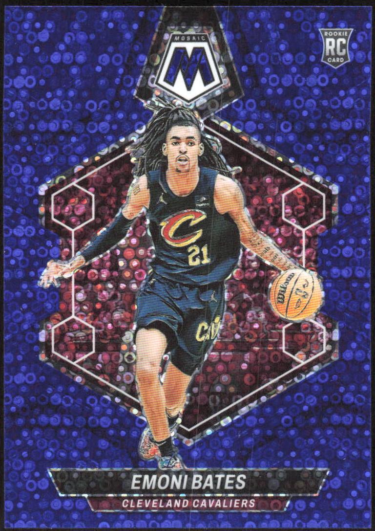 2023-24 Panini Mosaic - Rookies Emoni Bates #219 Fast Break Blue Mosaic ...
