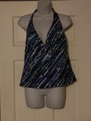 Catalina halter style tankini swim top multicolor size L 12- 14 | eBay