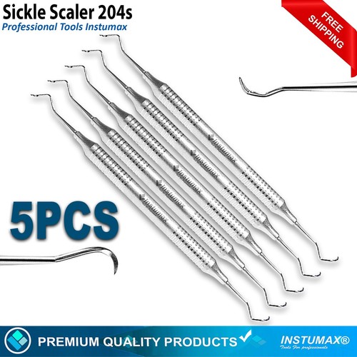 X5 Sickle Scaler 204S Dental Hand Instruments Pro Periodontal Hygiene ...
