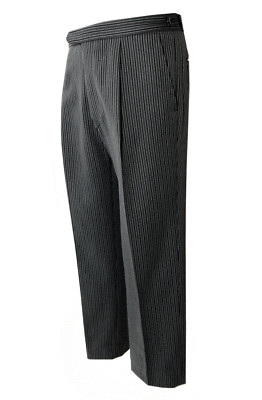 NEW MEN'S GREY & BLACK PINSTRIPED MASONIC FORMAL TROUSERS WEDDING ...