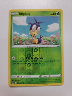 Blipbug Reverse Holo Pokemon TCG Card Grass Type 017/202 | eBay