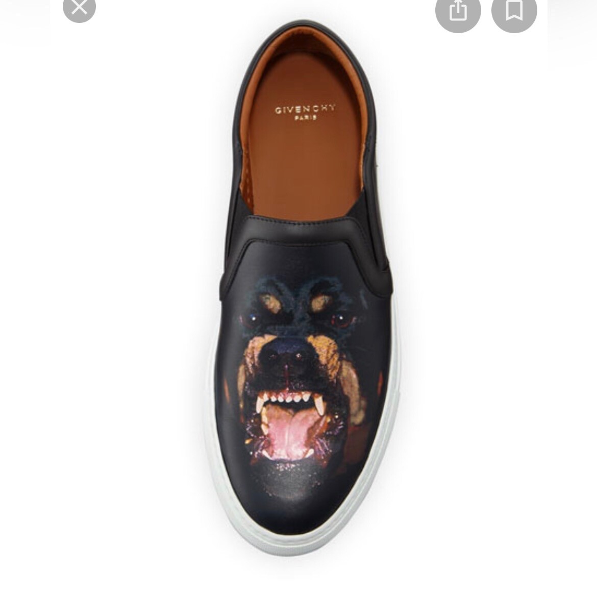 Givenchy Rottweiler Print Leather Skate Shoe Black | eBay