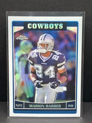 2006 Topps Chrome Refractor 74 Marion Barber Dallas Cowboys NFL ...