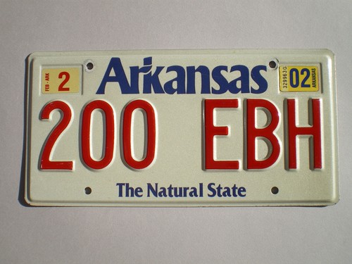 AUTHENTIC 2000 ARKANSAS LICENSE PLATE | eBay