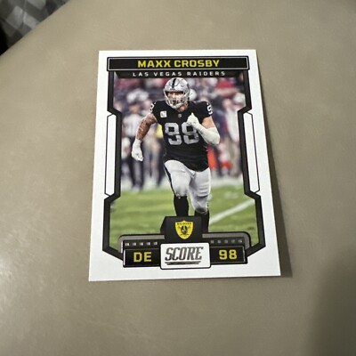 2023 Panini Score Football Maxx Crosby Base Card #139 Las Vegas Raiders ...