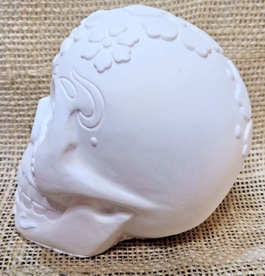 Plaster Sugar Skull, Day of the Dead Skull, ready to be painted | eBay