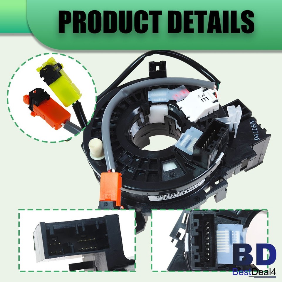 25554-3SG0A Clock Spring For Nissan Sentra 2013-2019, Versa Note 2014 ...