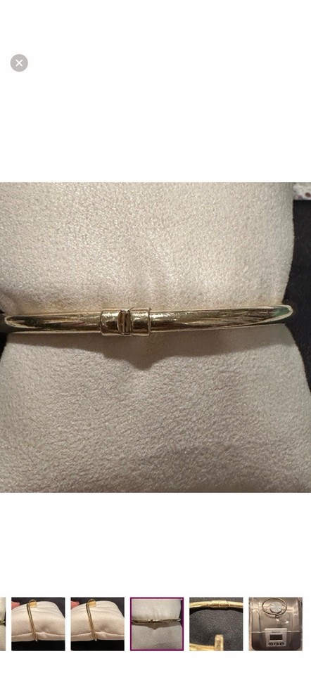 Yellow 14kt Gold Nail Head Bangle Bracelet | eBay