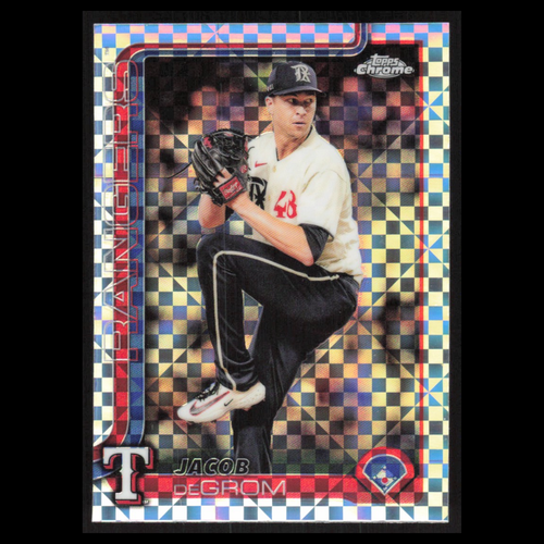 Jacob deGrom #214 2025 Topps Chrome xfractor Texas Rangers Baseball ...