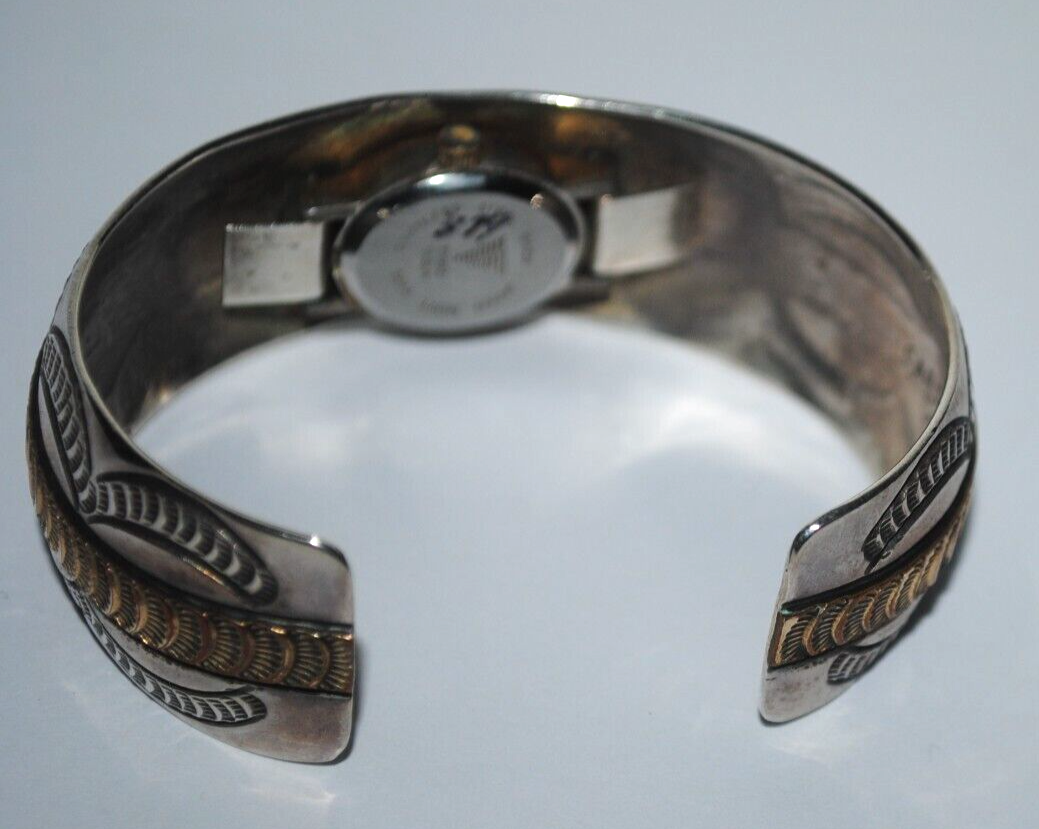 Tino women's watch with Carson B Sterling Silver 7/8" cuff bracelet ...