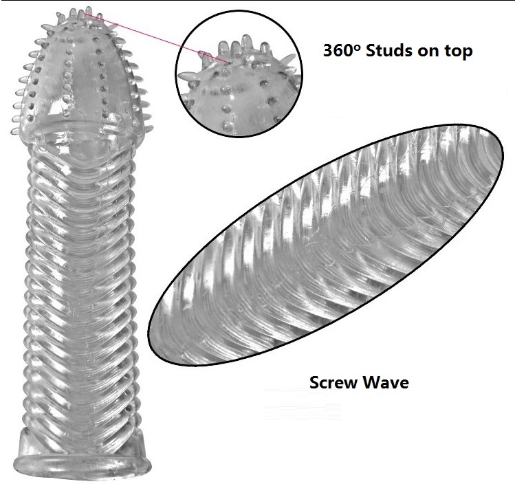 Big Friction Penis Extender Enlarger Sleeve, Premature Impotence ...