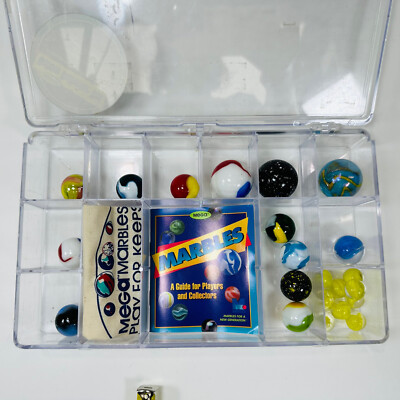 Vintage Mega Marbles Deluxe Collector’s Set Box With 20 Marbles Mix ...