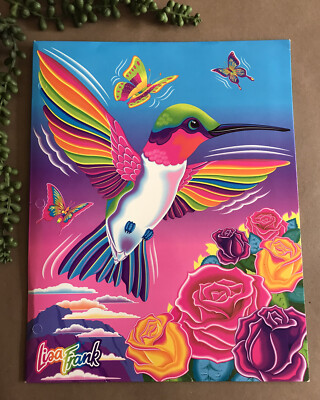 90s Vintage Lisa Frank Trends Dashly Hummingbird Folder Portfolio RARE ...