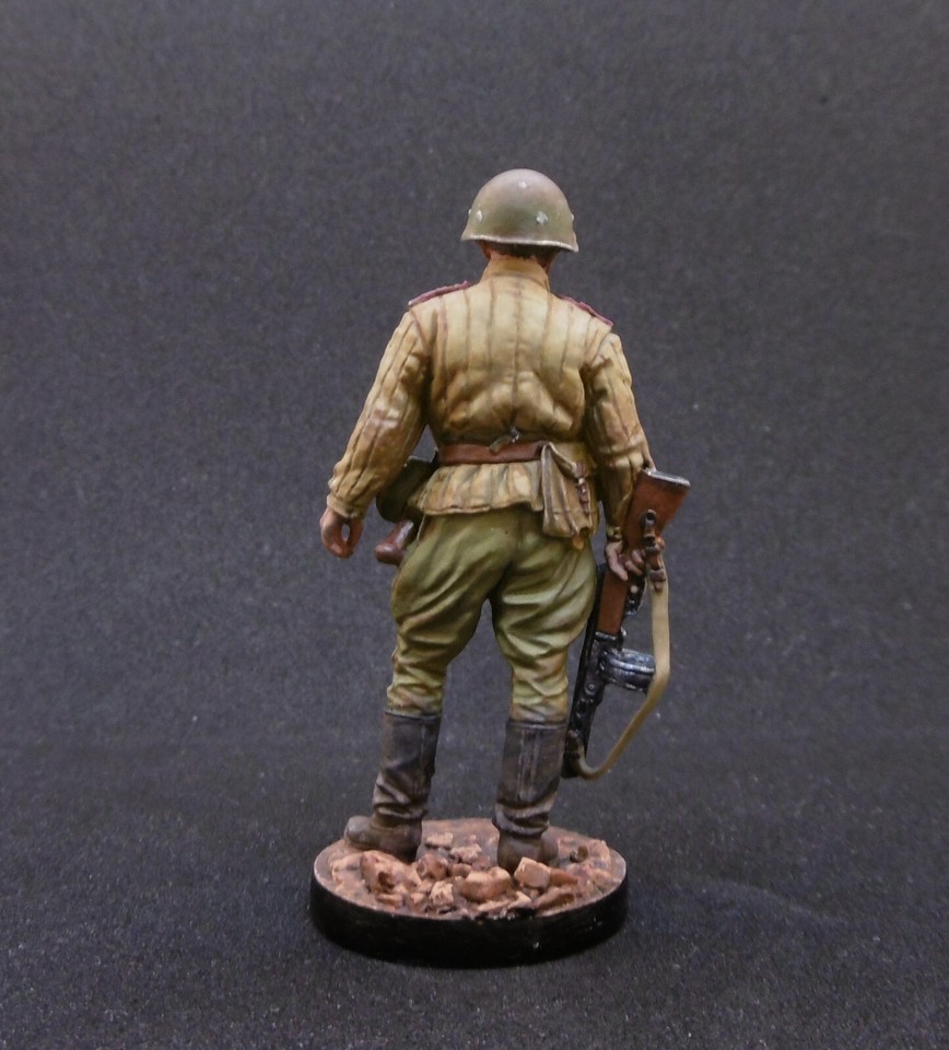 54mm Collectible miniature. HQ painted. WW II Red Army Sergant. After ...