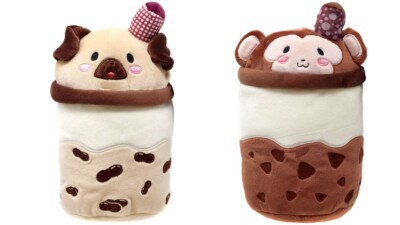 Lot 2 Puchi Gumi Brown Pug & Monkey 7-Inch Plush Birthday Holiday Party ...