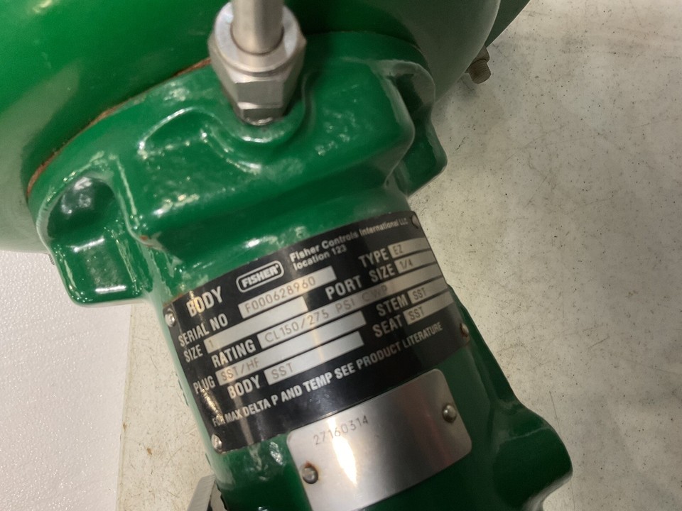 Fisher 1” EZ 667 Size 30 Stainless Steel Flanged Control Valve CL 150 ...